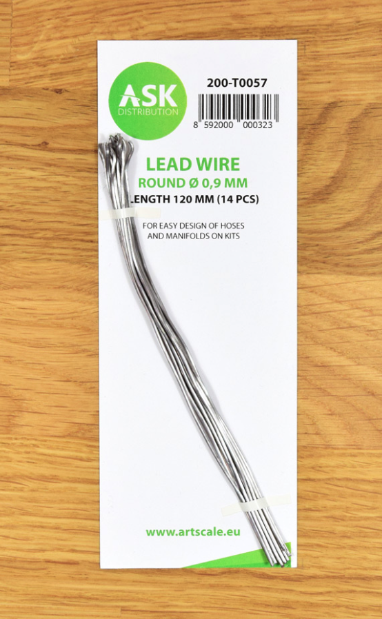 Lead Wire - Round Ø 0,9 mm x 120 mm 14 pcs Art Scale Kit -T0057