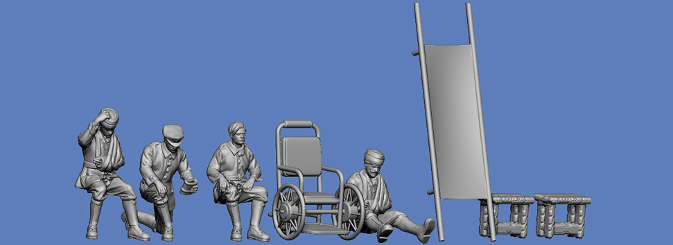 German infantry 1914/15 First aid station 01 model do sklejania ...