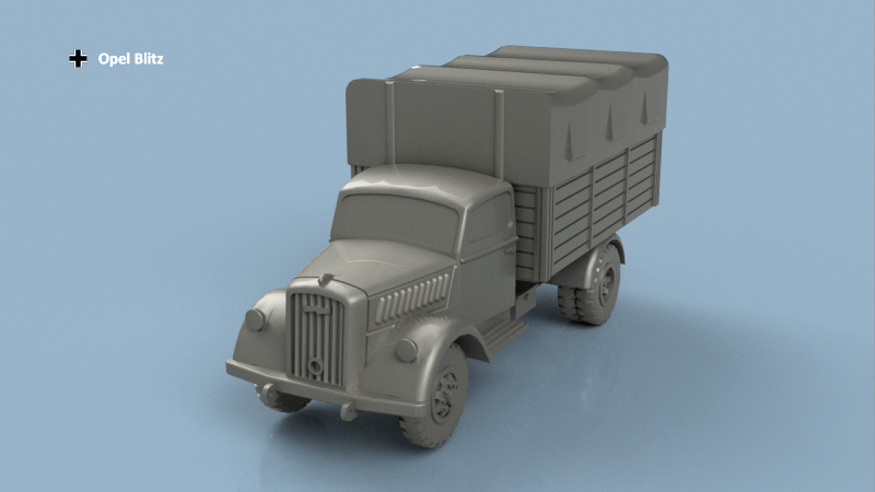 Opel Blitz - 3D printing (10 pcs) model do sklejania L'Arsenal 2.0 ...