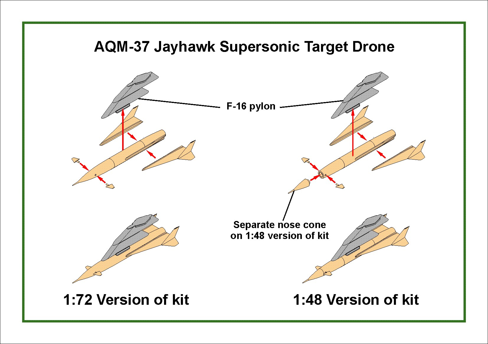 Beechcraft AQM-37 Jayhawk supersonic target drone Aircraft In Miniature ...