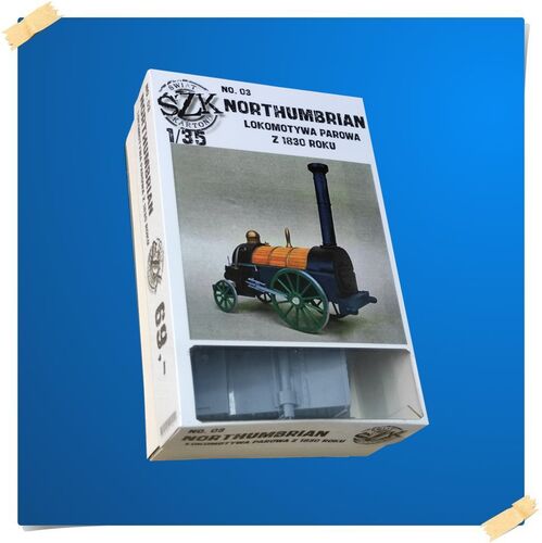 Northumbrian - Lokomotywa Parowa Z 1830 Roku model do sklejania Świat z kartonu -MZ003